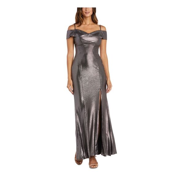 Night Way Collections | Dresses | Nightway Womens Gray Off Shoulder ...